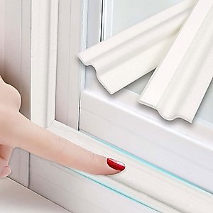 26 Feet Window Weather Stripping Seal Strip for Bottom and Side of Door, PU Foam Weather Strip for Window and Door Insulation Soundproofing