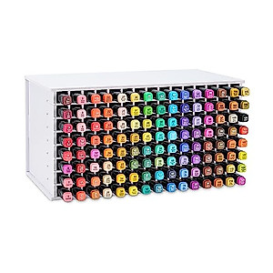 Krafetto Craft Marker Storage Rack, 120 Grids, Art Supplies Organizer Holder for Pen Marker