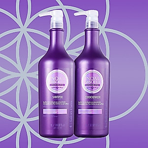 INOAR – Absolut Speed Blond Shampoo & Conditioner Set Designed for Bleached, Blonde, Brassy, and Grey Hair Types, Vegan Hair Product, Cruelty Free Haircare for Men and Women (2 Bottles, 33.8 oz. each)