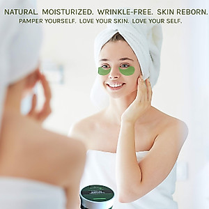 Suprance Green Tea Matcha Eye Mask Under Eye Patches Treatment for Dark Circles, Eye Bags, Puffiness - Anti-Wrinkle With Hyaluronic Acid and Collagen - 30 Pairs/60 Pcs.