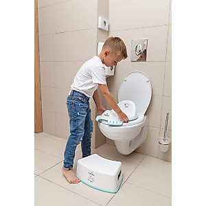 KID WICK Flipper Portable Potty Seat with High-Back Comfort, Lightweight and Travel Friendly for Toddlers, Front Ledge and Adjustable Design for Stability, BPA-Free PP Plastic, Grey - KU120401