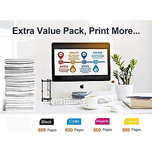 JUSTCOLOR Compatible Ink Cartridge Replacement for Brother LC103XL LC103 use with MFC-J450DW J470DW J475DW J870DW J4510DW J6920DW J4710DW J6520DW J285DW (4 Black, 2 Cyan, 2 Magenta, 2 Yellow)