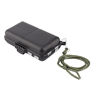 Yosoo Portable Fishing Tool Fishing Tacke Fish Lure Spoon Hook Bait Tackle Waterproof Storage Box Case Holder Container With 9 Compartments For Fishing Accessories Tool Black