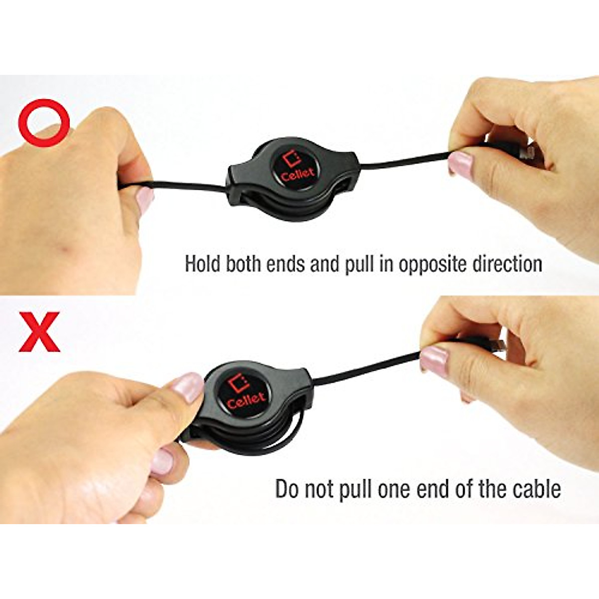 Cellet Retractable iPhone Charger Cable, Lightning Charging Cord, Compatible for Apple iPhone 14 Pro Max Plus13 12 11 iPad Pro Air, iPad Mini, Air Pod, (Apple MFI Certified)