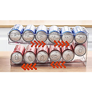 ROHAM Refrigerator Organizer Bins Pop Soda Can Dispenser Beverage Holder (12 Oz, 6 inch Wide)