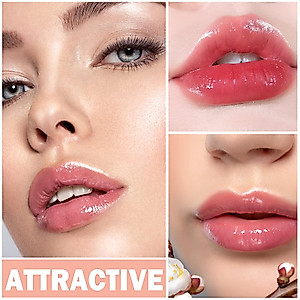 CAHIUYOA Light 6PCS Lip Gloss Set,Nude Pink Lip Gloss Kit Shine Glossy and Moisturizing,Lip Plumping Pack Bulk Liquid Lipstick for Women Girls-Set A