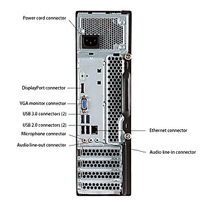 Lenovo ThinkCentre E73 Small Form Factor Desktop PC, Intel Core i3 4130 3.4GHz, 8G DDR3, 256G SSD, WiFi, BT 4.0, DVD, Windows 10 64-Multi-Language Support English/Spanish/French(Renewed)
