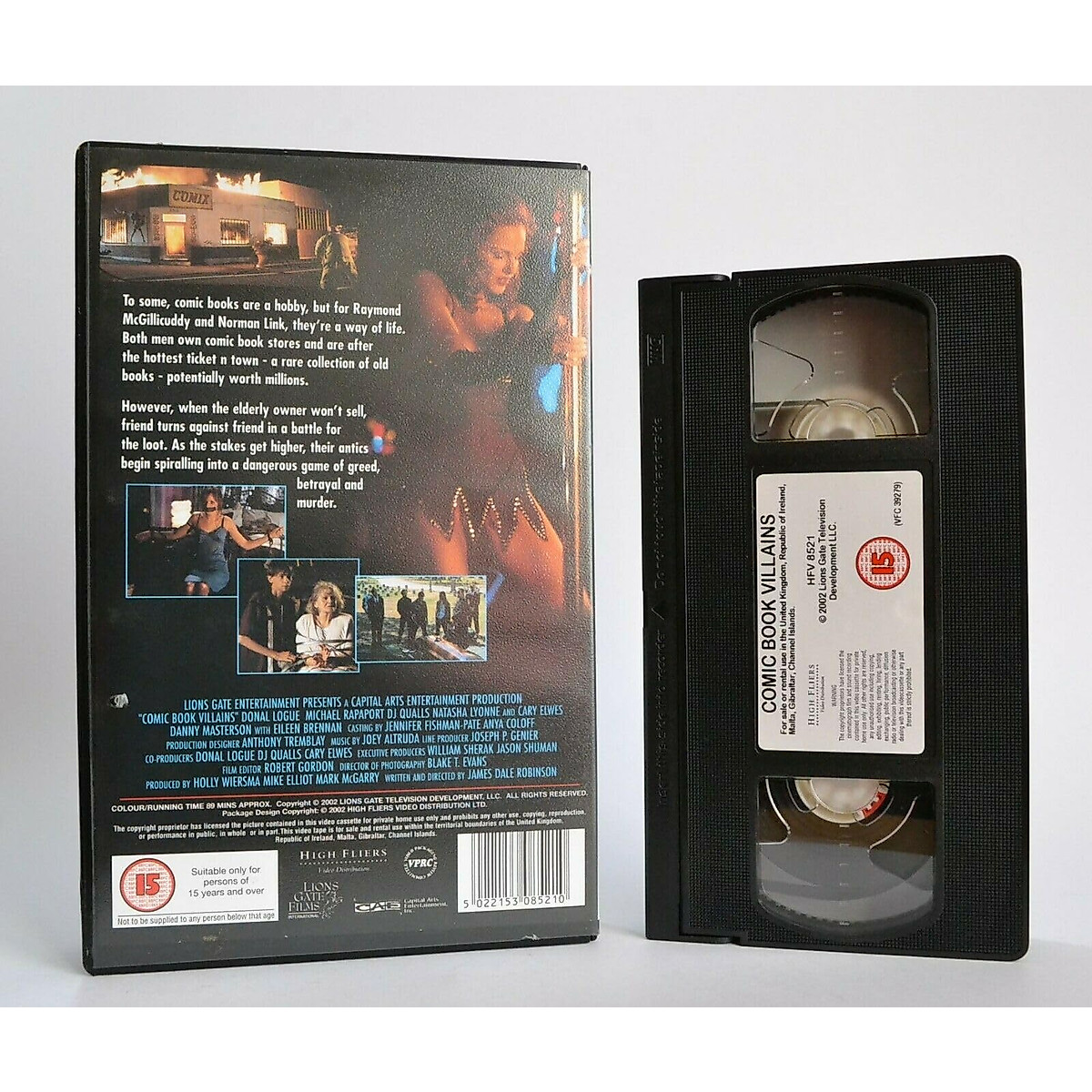 Comic Book Villains: Black Comedy (2002) - Large Box - N.Lyonne/C.Elwes - VHS