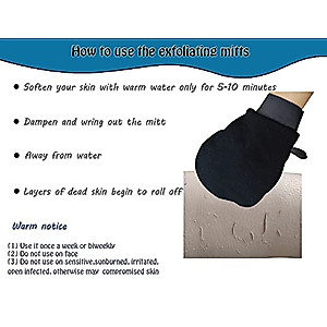 3 Pcs Loofah Back Scrubber with Exfoliating Gloves mitt,Double-Sided Exfoliating & Cleansing Back Scrubber for Shower,Removes unwanted Dead Skin, Dirt and Grime.Back Washer.XIWUMOER(3 PCS Set)