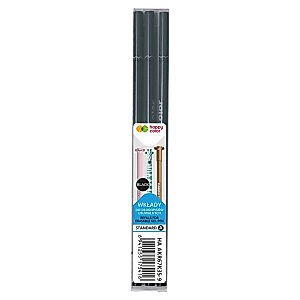 Erasable Gel Pen Refills, Standard A, 0.5 mm, Black Ink, Pack of 3, Happy Colour
