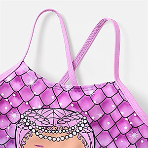 L.O.L. Surprise! Kid Girl Mesh Splice Mermaid Onepiece Slip Swimsuit Light Purple Kids: 11-12 Years