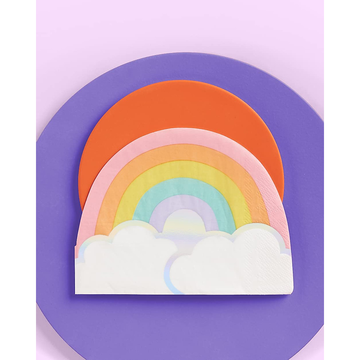 xo, Fetti Rainbow Napkins - 3-ply, 25 pcs | Happy Pastel Birthday Party Decorations, Cute Bachelorette Party, Cool Cake Plates, Unicorn Bday, Baby Shower