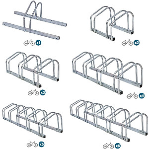 ZENY 1-6 Bike Rack Bicycle Floor Parking Stand for Mountain Bike Road Bike Indoor Outdoor Garage Adjustable Bicycle Storage Organizer Stand