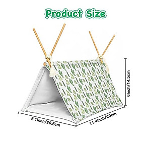 Bearded Dragon Tent Bed,Cactus Pattern Reptile Bearded Dragon cage/hides and Caves/Habitat Hideout… (Cactus)