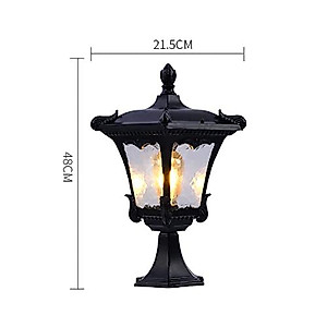 E27 Outdoor Column Lights Industrial Metal Aluminum Post Lights Garden Home Courtyard Street Community Lighting Pillar Lamps