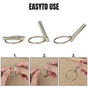 50 PCS Heavy Duty Lynch Pin Assortment Kit Tractor Pins 3 Point Hitch Pins for Tractor, Trailers,Trucks Mowers (50)