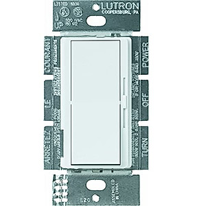 Lutron Diva Electronic Low Voltage Dimmer | 300-Watt, Single-Pole or 3-Way | DVELV-303P-WH, White