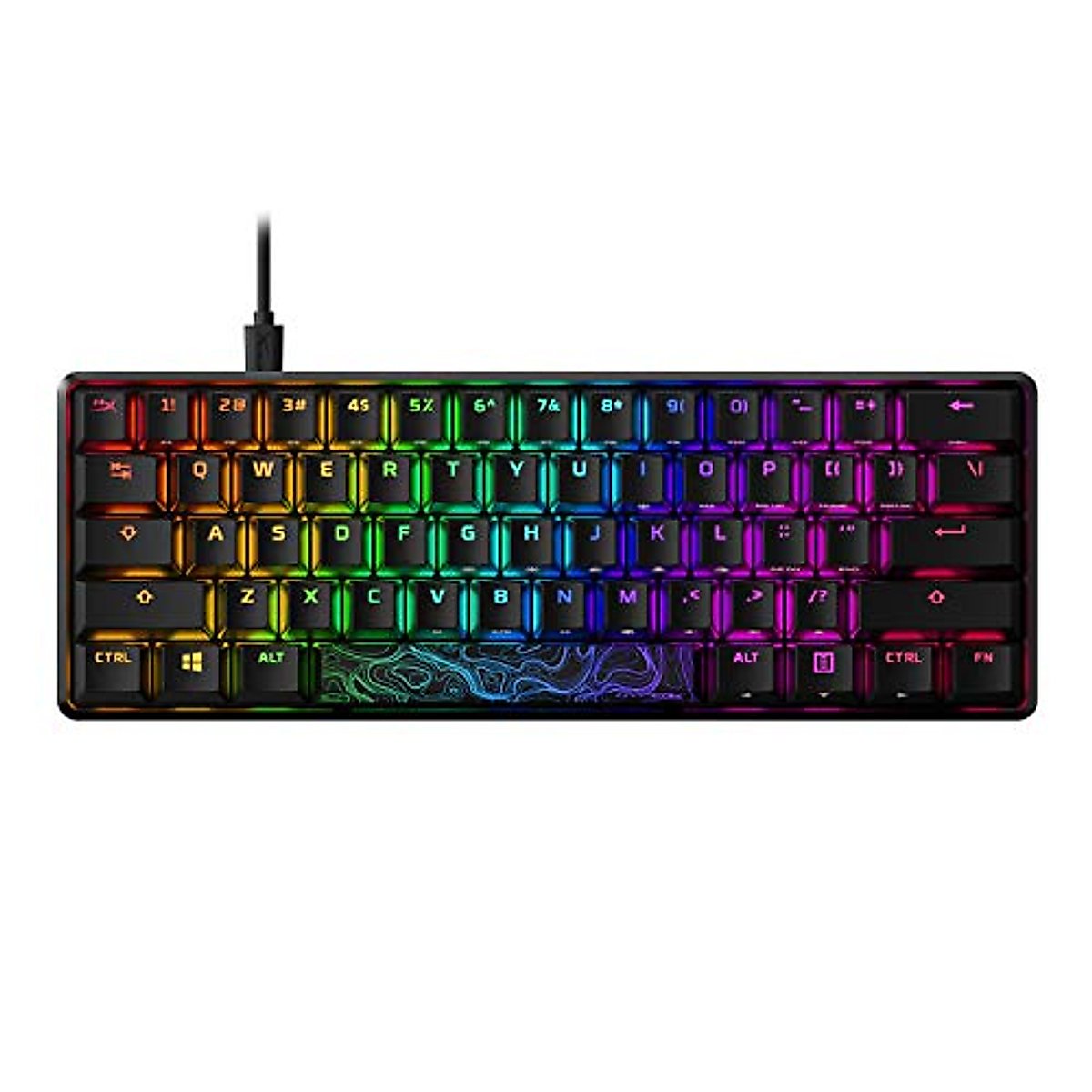 HyperX Alloy Origins 60 - Mechanical Gaming Keyboard, Ultra Compact 60% Form Factor, Double Shot PBT Keycaps, RGB LED Backlit, NGENUITY Software Compatible - Linear HyperX Red Switch