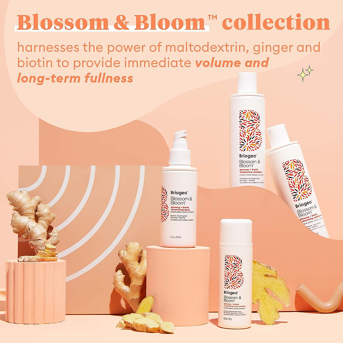 Briogeo Blossom & Bloom Ginseng + Biotin Volumizing Conditioner, Vegan, Phalate & Paraben Free, 8 oz