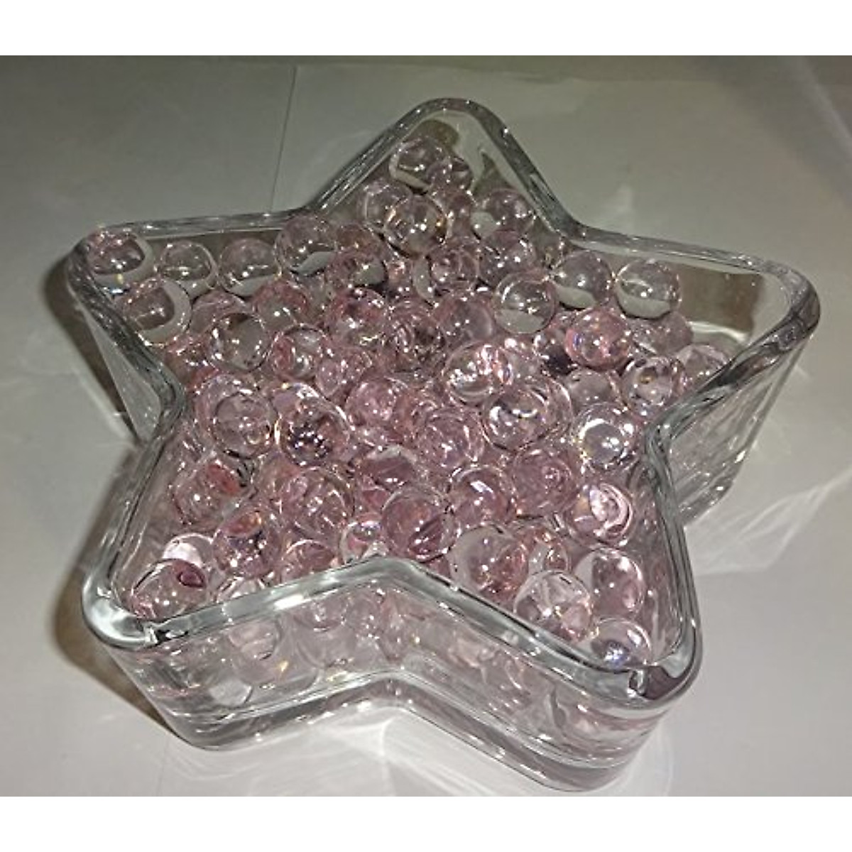 water beads Translucent Pink Lemonade water absorbing & expanding vase filler decorations Store & release to reduce watering for lucky bamboo plants & flowers, Fresh & silk florals