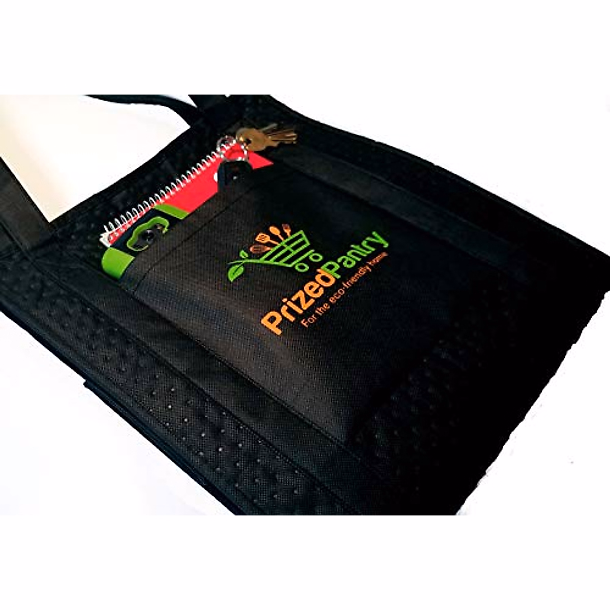 Prized Pantry 2 Pack Insulated Reusable Grocery Bags, X-Large Heavy Duty Cooler Tote Bags, Premium Insulation, Bottom Support, Wrap-Around Handles, Front Pocket, Zipper, No Leak, Keeps Food Hot/Cold