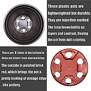 Plastic Nursery Flower Plant Pot 80 Pack Seedling Starter Pots for Little Garden Pots to Repot Succulents and Small Plants