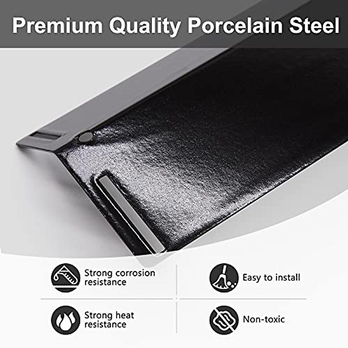 Adviace Replacement Parts for Charbroil 463211514 463211513 463211512 463211516 463211511 Classic 4 Burner Grills, 3 PCS Carry Over Tubes Carryover Tubes, 4 PCS Heat Tents Heat Shields, 4 Burners