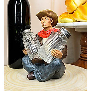 "Home Décor Accents" Western Cowboy Kissing Cowgirl Ceramic Salt And Pepper Shakers Set - Home Accents 33-kl1-9990