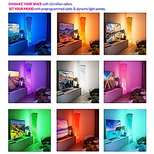 MAYOMAJO 61 Inch Smart Floor Lamp, Soft Light RGB Color Changing, Voice Control, Compatible with Alexa & Google Home, Music Sync Mood Lighting for Living Room Bedroom Party Decor