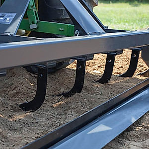 Titan Attachments 8 FT Land Leveler and Grader with Shanks for 3 Point Tractor Fits Cat 1 and Cat 2