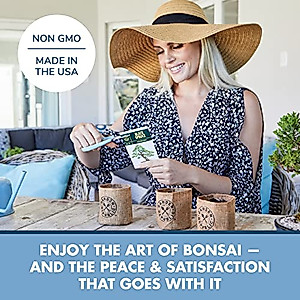 Bonsai Tree Kit - Grow 3 Mini Bonsai Trees, Indoor Plant Growing Kit - Bonsai Starter Kit with Bonsai Seeds, Soil, Planters & Shears, Gardening Gifts for Women, Fathers Day Gardening Gifts