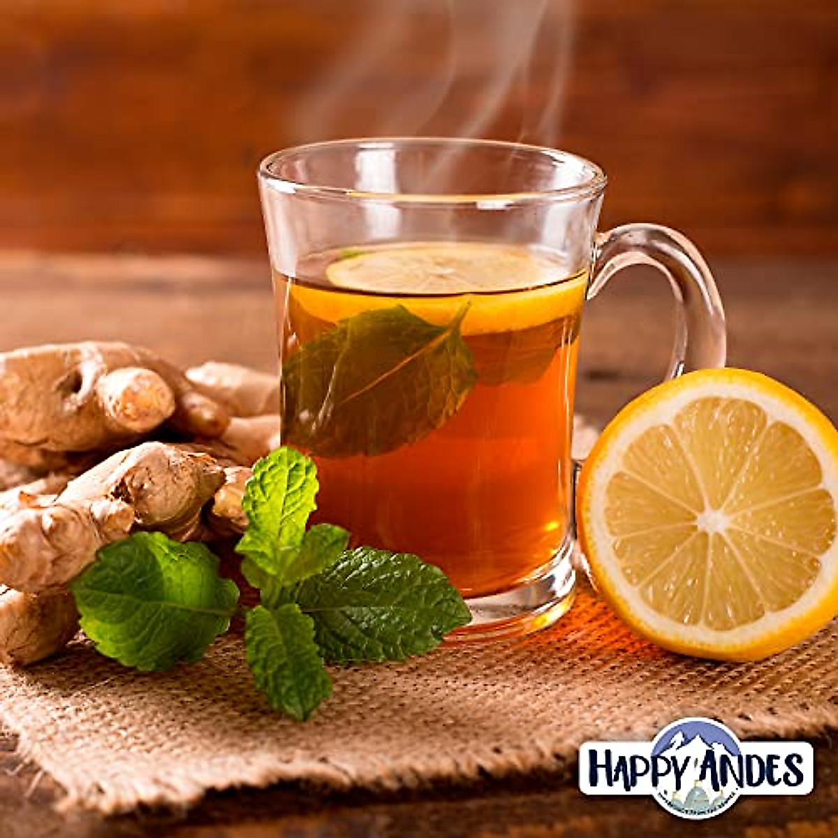 Happy Andes/ Andean Star USDA Organic Ginger Powder, Pure Ground Dried Root, Highly Aromatic, Strong Immunity, 100% from Peru, Tea, Superfood, Non-GMO, Gluten Free, Kosher, Keto, 1 lb