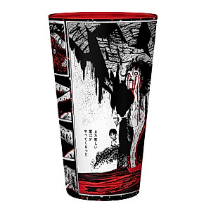 ABYSTYLE Junji Ito Tomie Pint Size Drinking Glass 14 Oz. Dishwasher Safe Horror Anime Manga Drinkware Home & Kitchen Essential Gift