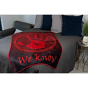 JUST FUNKY The Elder Scrolls Skyrim Dark Brotherhood We Know Fleece Throw Blanket | Skyrim Soft Blankets and Throws | Official The Elder Scrolls Skyrim Throw Blankets | Measures 60 x 45 Inches