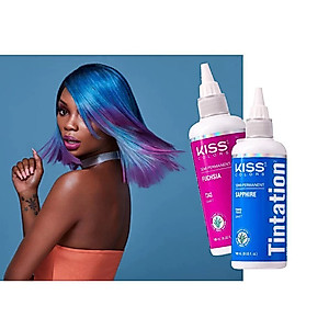 Kiss Tintation Semi-Permanent Hair Color Treatment 148 mL (5 US fl.oz) (Honey Brown)