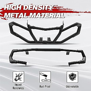 A & UTV PRO Front & Rear Bumper Kit for for Can Am Outlander G2 450 500 570 650 800 850 1000 MAX 2012-2022, Heavy Duty Combined Brushguard Bumper Protector Accessories, Replace OEM#715004837,715004920