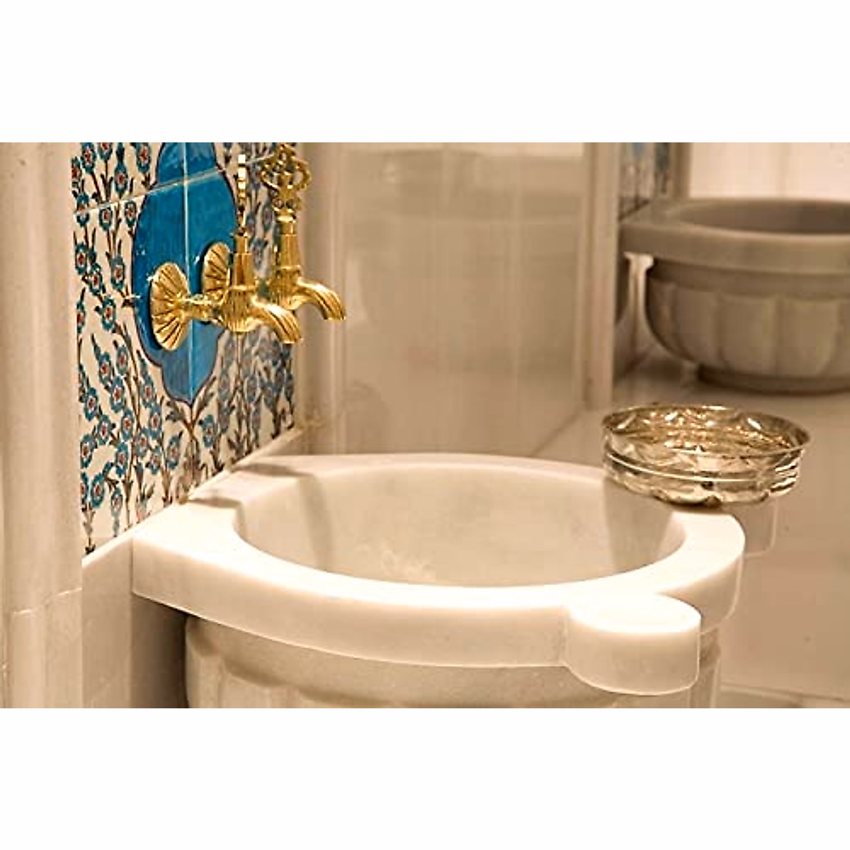 DLK Ottoman Faucet, Turkish Bath Tap - Turkish Hammam Tap , Ottoman Hammam Faucet - Decorative Bathroom Faucet Tap -Wall Mount Antique Brass Faucet - Fountain Faucet,Gold