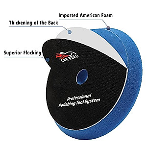 CAR ROAD Buffer Pads Polishing Pads, 6PCs 6 Inch Buffing Pads for 5 Inch 130mm Backing Plate Buffing Sponge Pads Buffing Pads 6 inch Car Polishing Kit Buffer Polisher Compounding, Polishing & Waxing