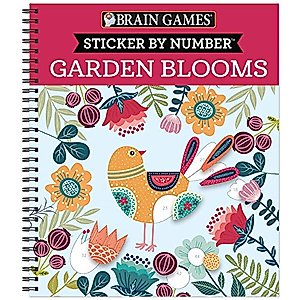 Brain Games - Sticker by Number: Garden Blooms