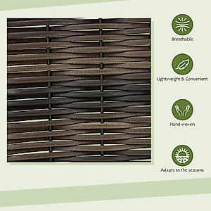 LOKATSE HOME Bar Stools Counter Height Chair Set of 8 Patio Furniture with Armrest for Garden Pool Lawn Backyard, Beige