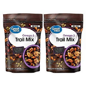 Great Value Omega3 Trail Mix, 22 Oz (Pack of 2)