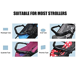 Stroller Accessories, Angle Baby Stroller Bumper Bars for Rhombic Tube for Quadrate Tube for Rectangle Tube(Universal (Leather) armrest)