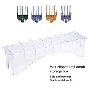 Clipper Holder,Limit Comb Storage Box Hair Clipper Positioning Caliper Comb Organizer Case,Clipper Guard Box for Hair Clipper Limit Comb Guide Attachment (02)