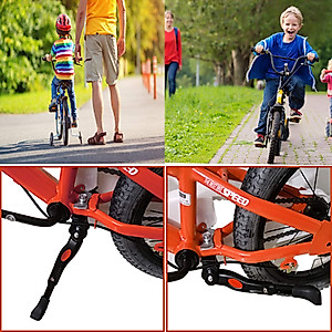 Kickstand for Kids Bike, Bicycle Kickstands Center Mount for 16 18 20 Inch Bicycles Adjustable Aluminum Alloy Kickstands for 16-18-20inch Mountain Bike/Road Bicycle/Adult Kid Bike/Sports Bike