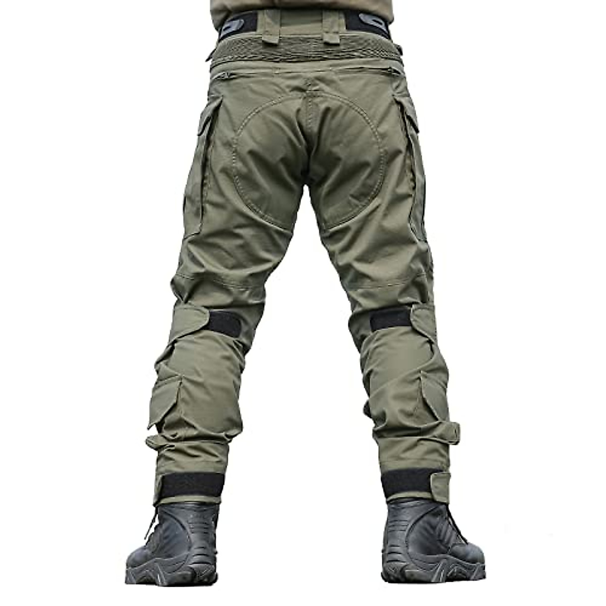 DRAGON EDGE Men G3 Combat Pants Tactical Pants with Knee Pads Military Paintball Airsoft Water Proof Rip-Stop Trousers (Army Green, S)