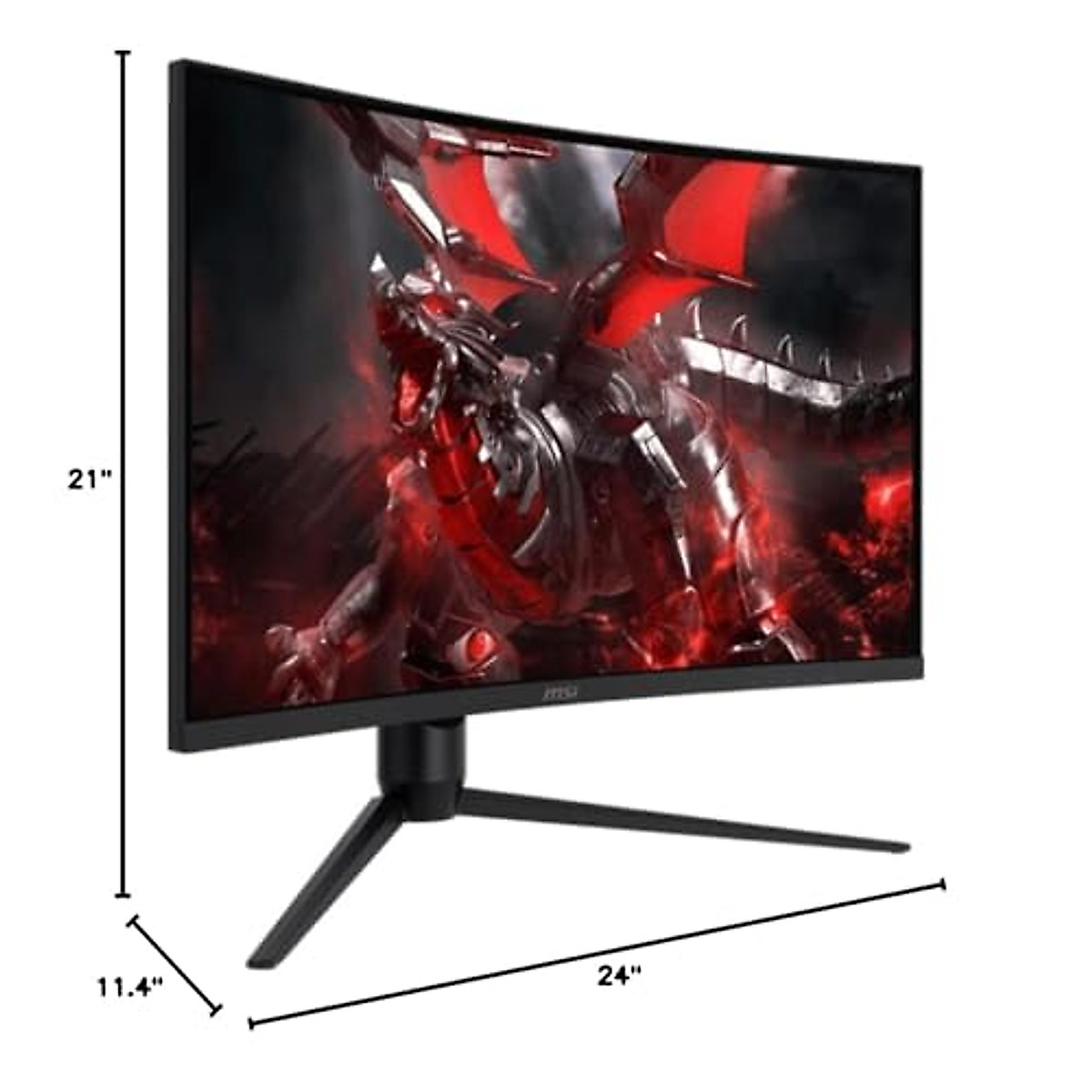 MSI G271CQR, 27" Gaming Monitor, 2560 x 1440 (QHD), VA, 165Hz, FreeSync, HDMI, Displayport, Tilt