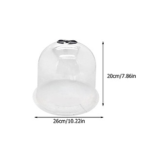 House Plants Mushroom Container 4pcs Garden Cloche Domes Plastic Plant Bell Cover Humidity Dome or Starter Pots for Plant Nursery Clear Glass Containers House Plants Indoors Live