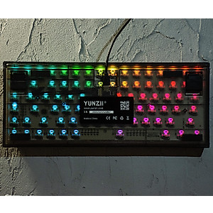 YUNZII KC84 Pro Hot Swappable Mechanical Keyboard 84-Key Gaming Keyboard with Translucent ABS Case, RGB Backlit for Mac/Win/Gamers (Gateron Yellow Switch, Shimmer)