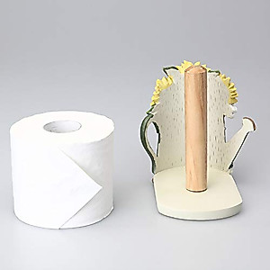 JHNIF Paper Towel Holder with Flower Basket Decoration, Resin Crafts Display for Kitchen Cafe Western Restaurant Cake Shop Dessert Shop.