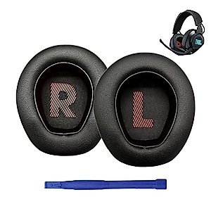 Aiivioll Replacement Earpads Pillow Ear Pads Foam Cushion Cover Cups Repair Parts for Quantum 600 Wireless Headphone Accessories（Black）